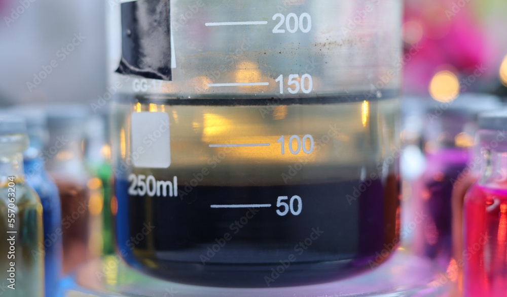 The black colloidal precipitate of copper sulfide settled at the bottom ...