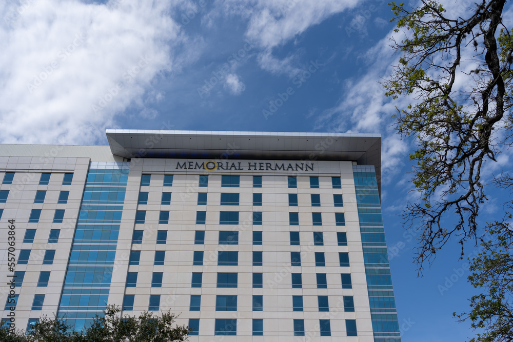 Houston, Texas, USA -March 9, 2022: Memorial Hermann building in ...