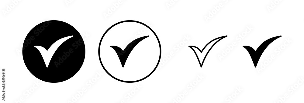 Check mark icon vector illustration. Tick mark sign and symbol Stock ...