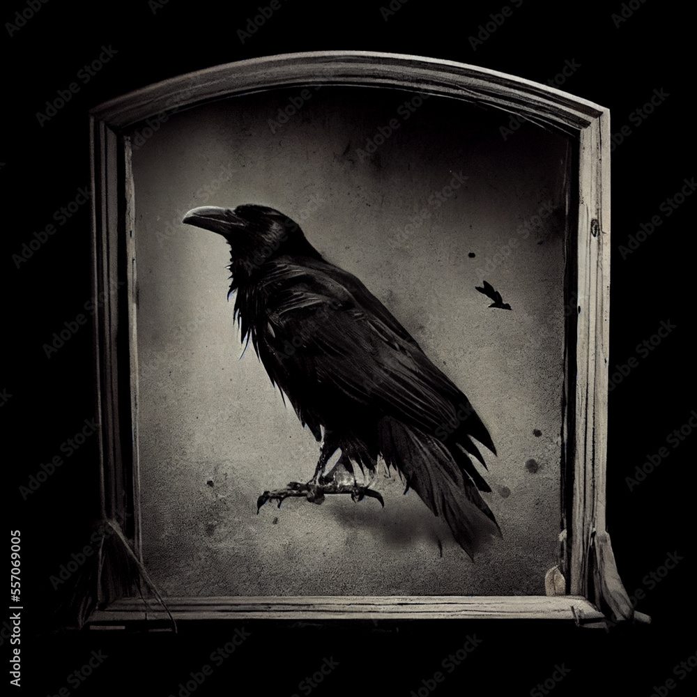 Poe's raven, blackbird, crow, poetic moody dark emo raven, creepy dirty ...
