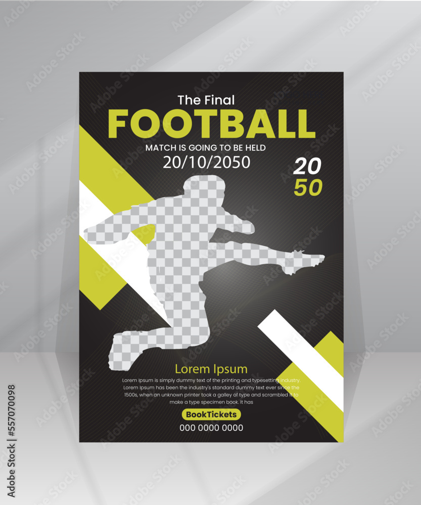 Realistic Soccer Football template design Stock Vector | Adobe Stock