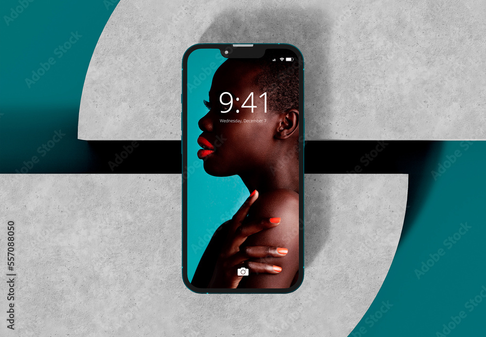 Smartphone Screen Design Mockup Stock Template | Adobe Stock