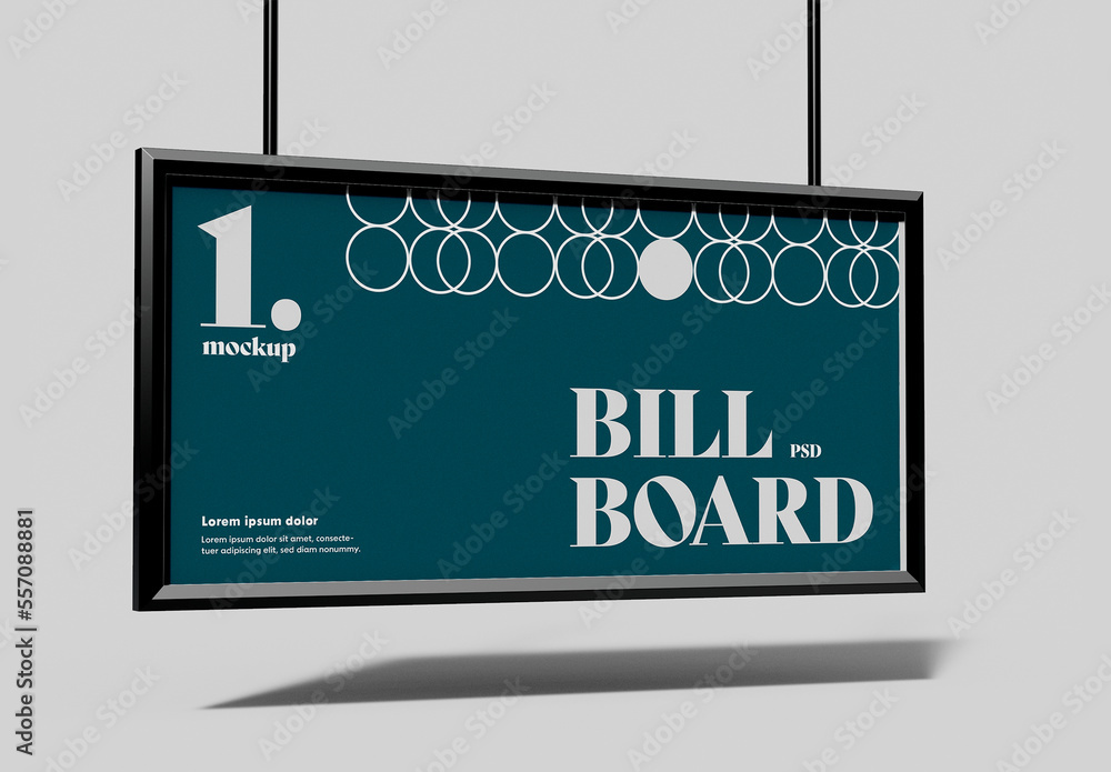 Hanging Billboard Mockup Stock Template | Adobe Stock
