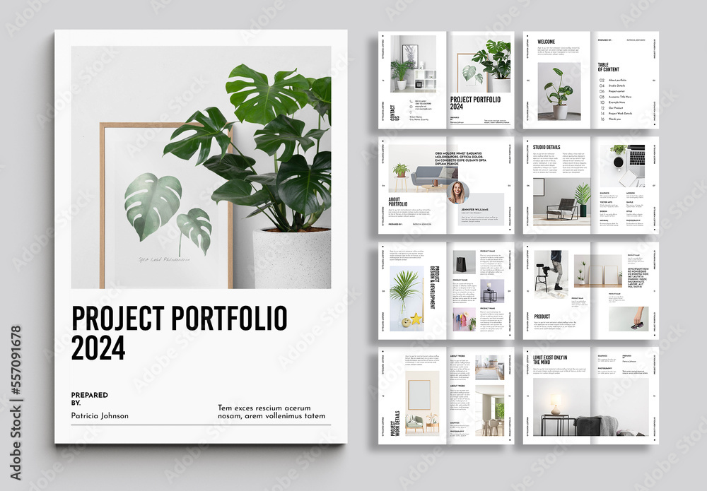 Project Portfolio Template Stock Template | Adobe Stock
