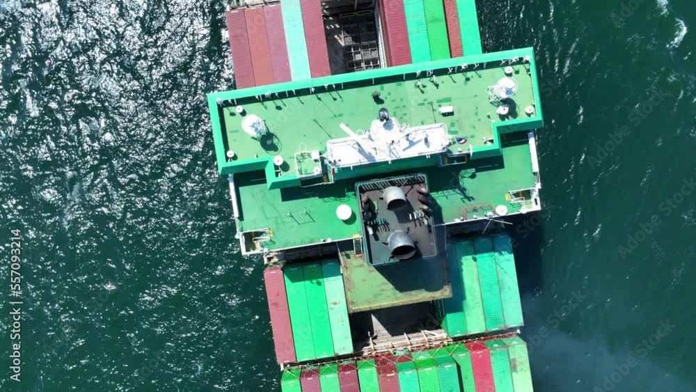 Smoke exhaust gas emissions from cargo lagre ship container ship,Marine ...