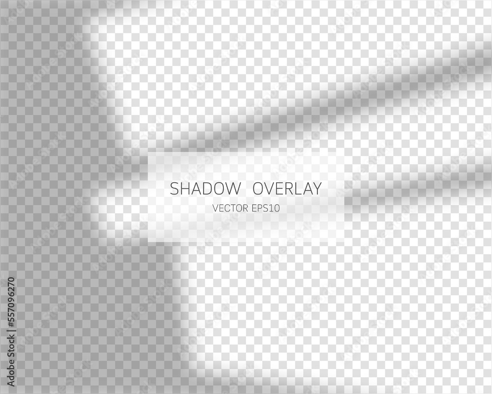Shadow overlay effect. Natural shadows from window isolated on ...