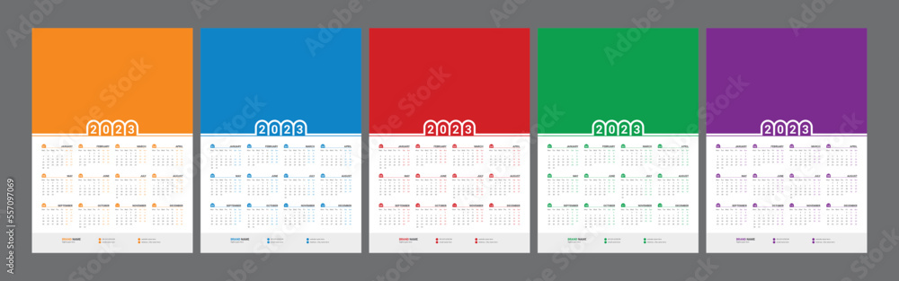Calendar 2023, calendar 2024 week start Monday corporate set design ...
