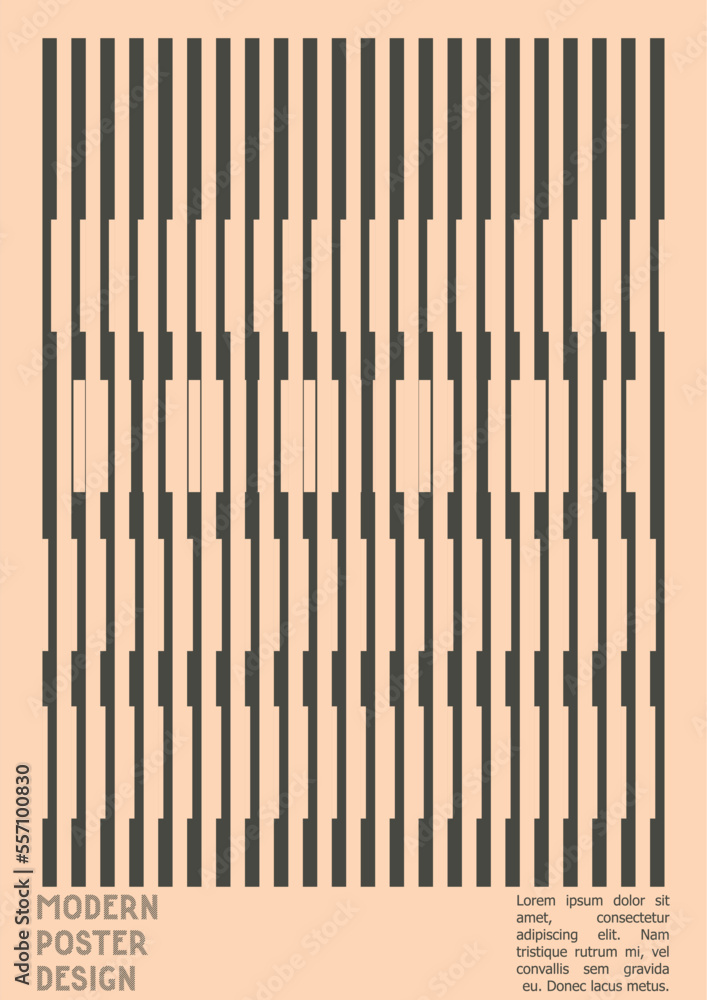 Geometrical Poster Design with Optical Illusion Effect. Modern ...