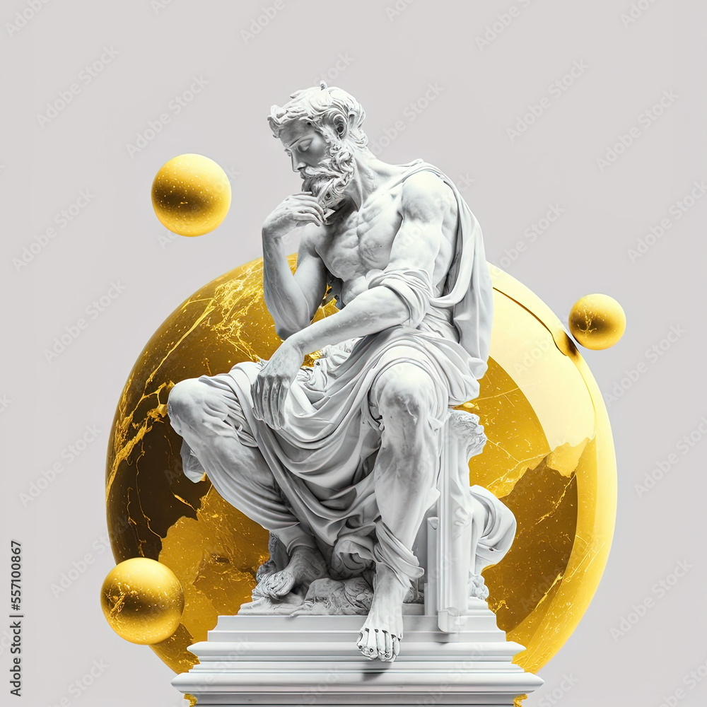 Stoic statue male stoicism Stock Illustration | Adobe Stock