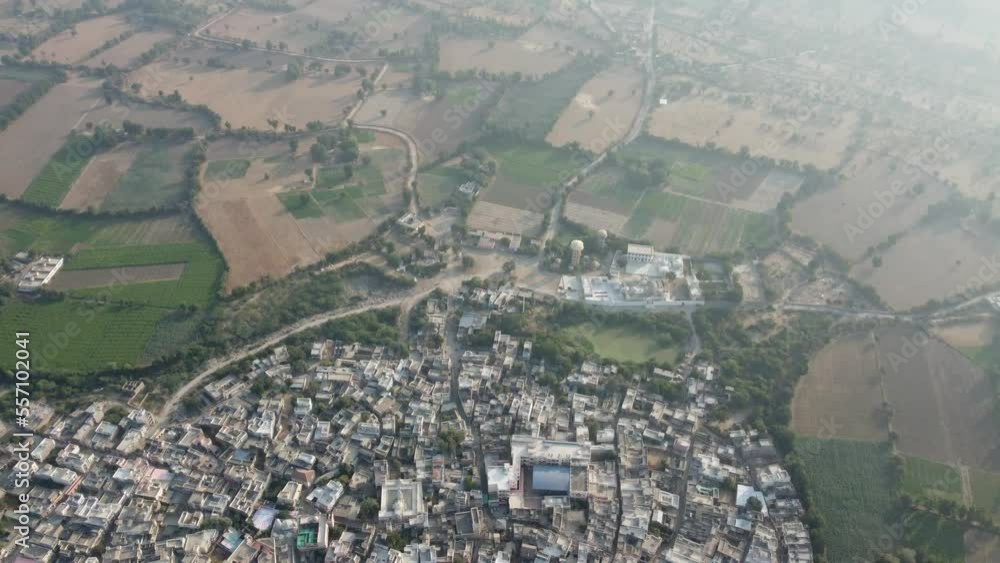 Ahore, Rajasthan, India 28th December 2022: 4k Drone shot of Ahore or ...