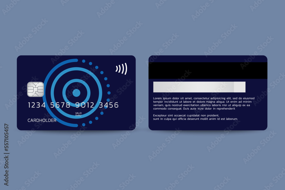 membership card template Presentation, front and back design, vector ...