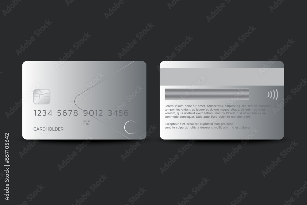 membership card template Presentation, front and back design, vector ...