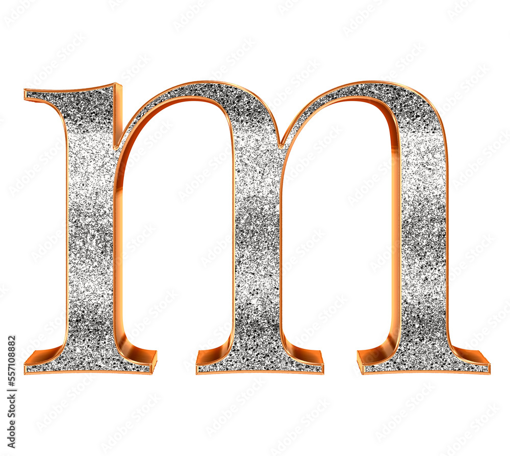 Silver 3D bling alphabet lowercase letters. This is a part of a set ...