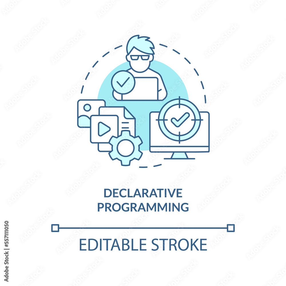 Declarative Programming Turquoise Concept Icon Coding Paradigm