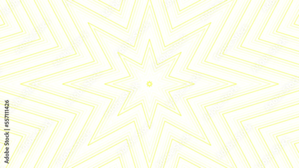 Vidéo Stock Yellow bold octagonal star simple flat geometric on white ...