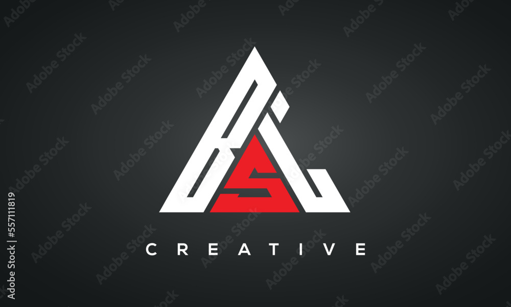 Triangle letters BSL monogram logo Stock Vector | Adobe Stock