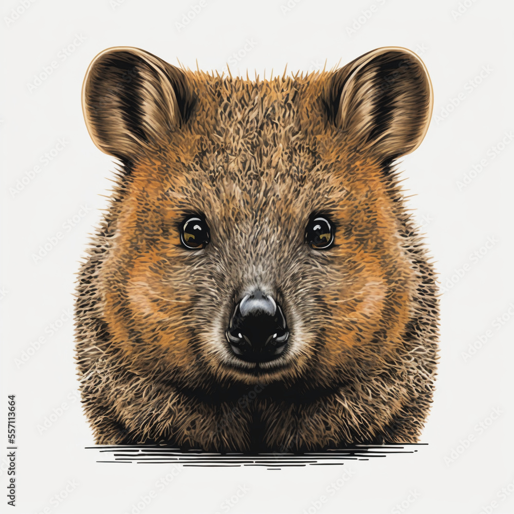 Quokka vector illustration for logo or design. Generative AI. Stock ...