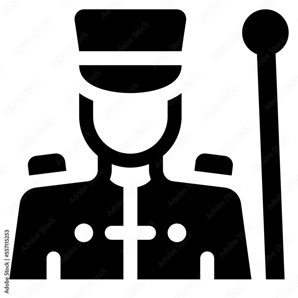 Marching Band Icon Glyph Stock Vector | Adobe Stock