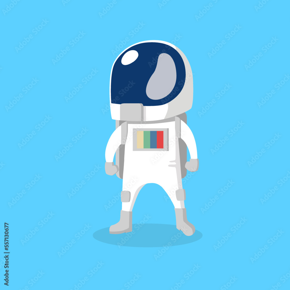Astronaut Plain Background Cartoon Vector Illustration. Space Icon ...