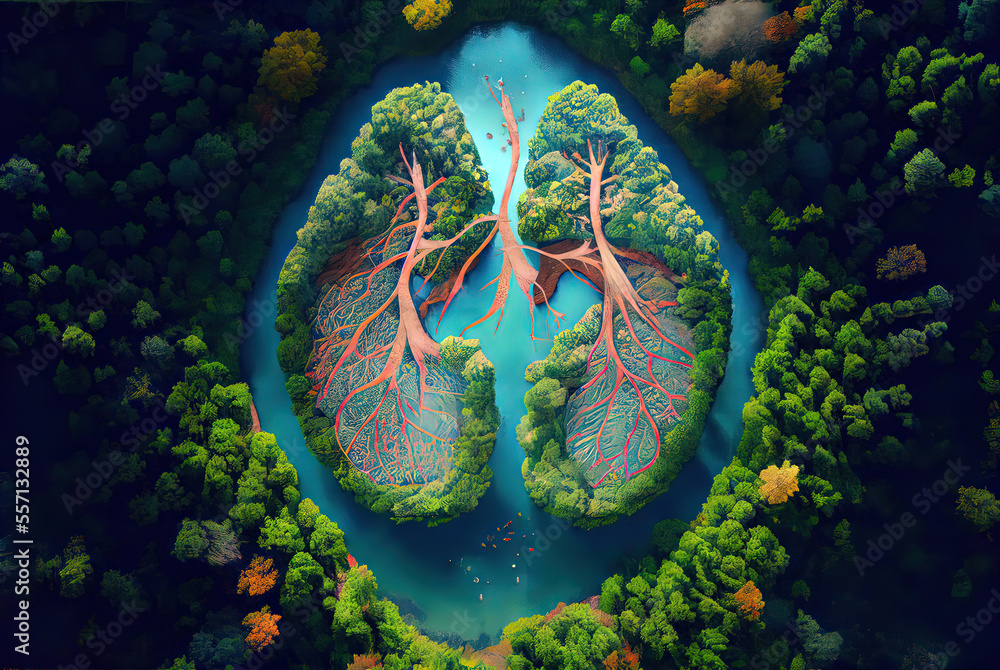 the lungs of the planet, concept for saving the earth and the ...