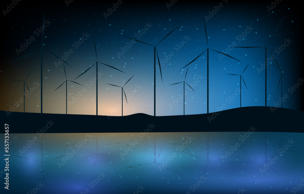 Renewable and eco friendly energy Concept. Technology windmill energy ...