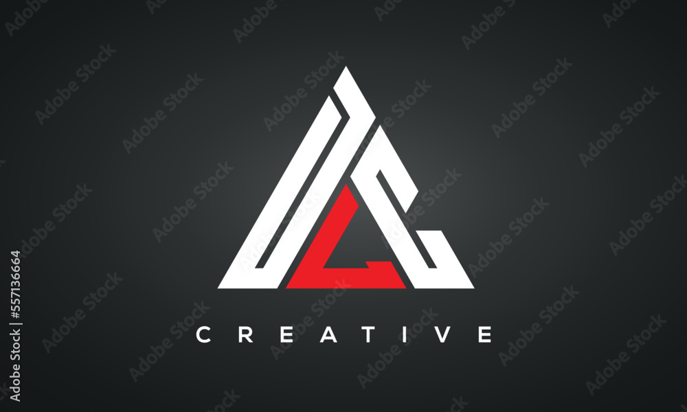 Triangle letters DLC monogram logo Stock Vector | Adobe Stock