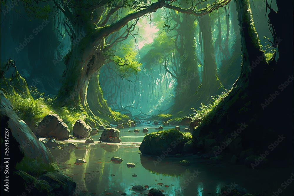Digital Painting Forest