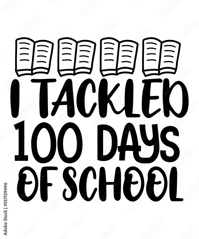 Vetor de 100 Days Of School svg Bundle, 100 Days of school svg, 100th ...