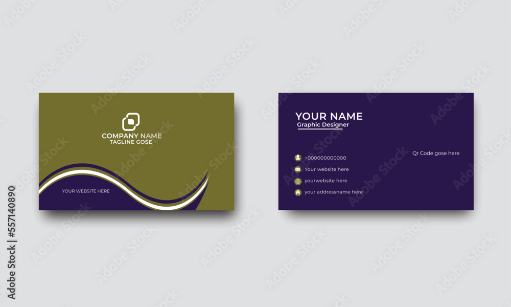 Modern presentation card with company logo. Vector business card ...