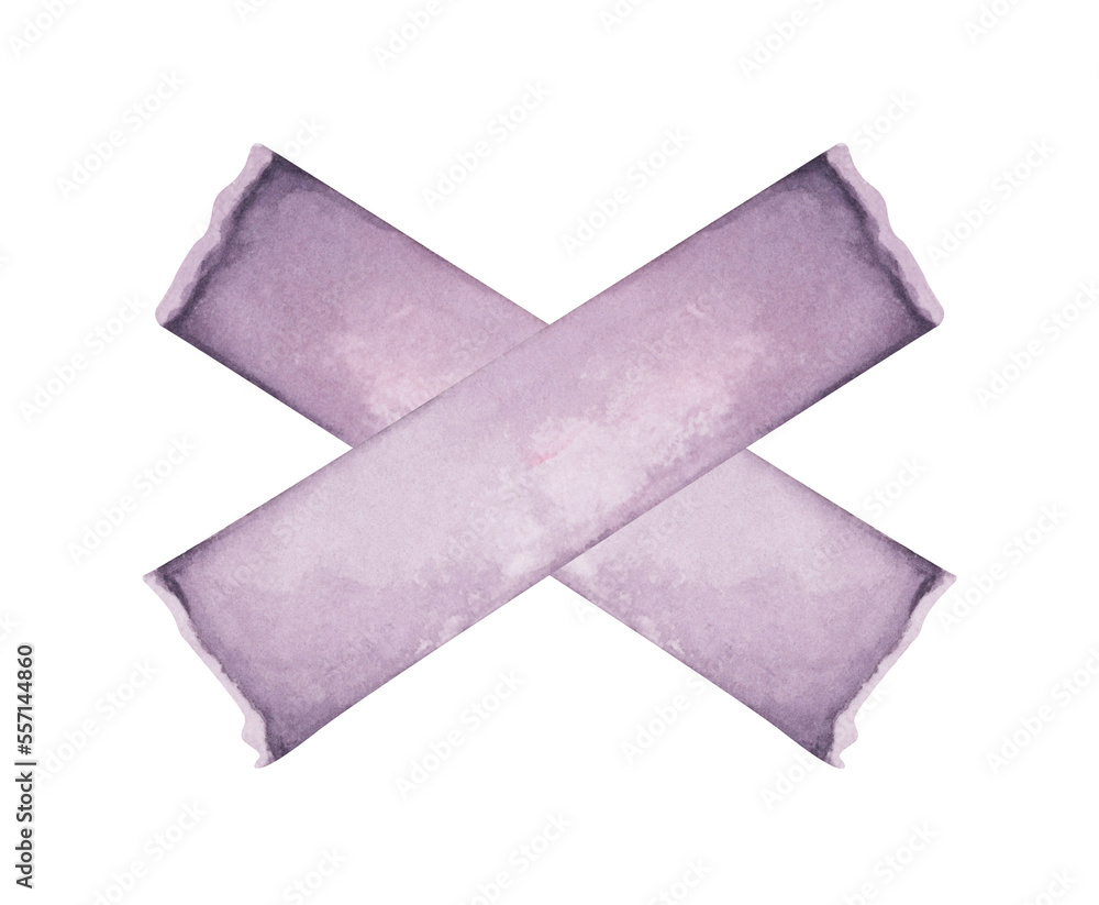 Cross Tape Strip. Torn Stickers tape paper pastel colors, blank banners ...