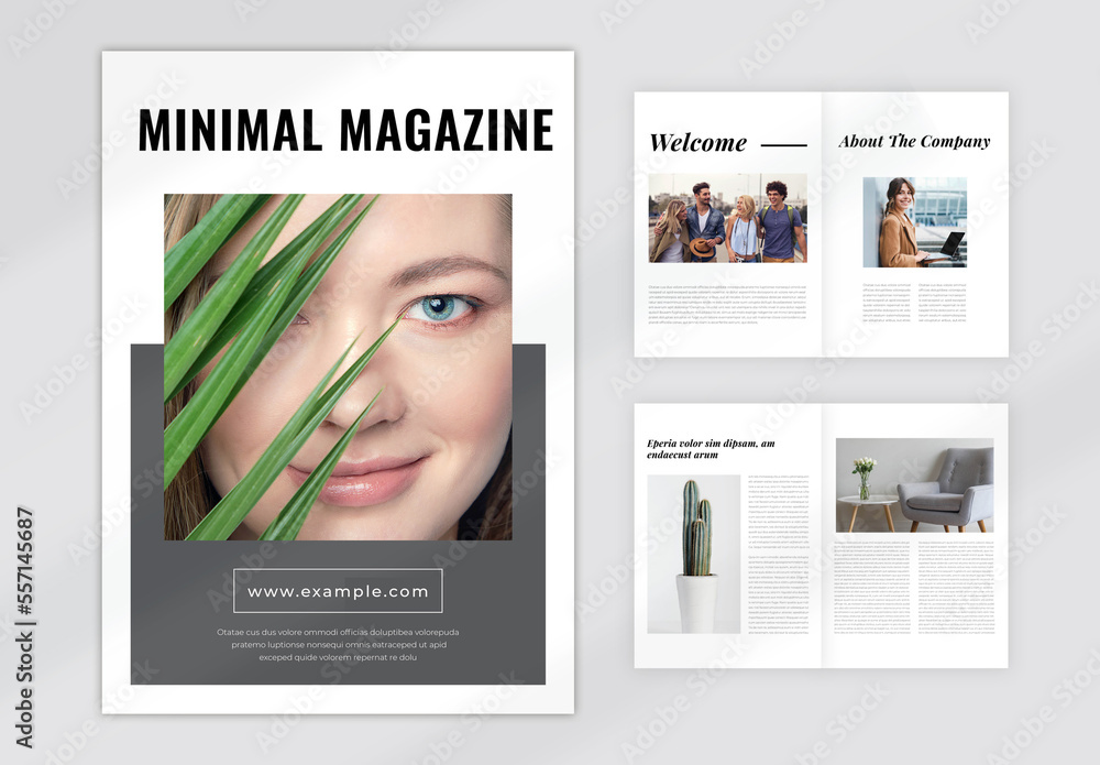 Clean Magazine Layout Stock Template | Adobe Stock