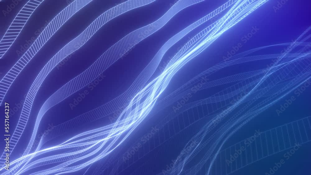 4k abstract animated background.Animation of abstract wireframe waves ...