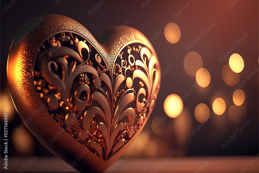 "Romantic AI Generated Love Symbol Illustration Created with Unreal ...