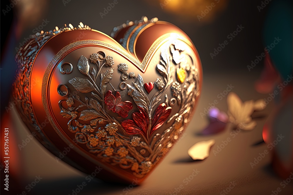 "Romantic AI Generated Love Symbol Illustration Created with Unreal ...