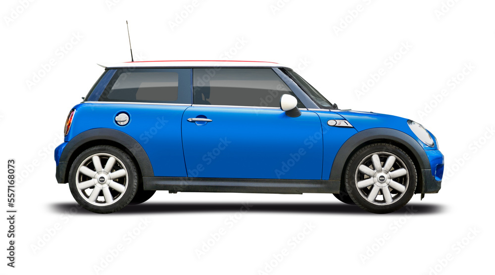 Mini Cooper new car, side view isolated on white background, 18 June ...