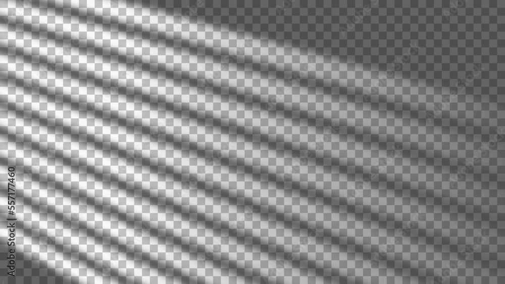 Realistic transparent shadow overlay effect. The sunlight in the ...