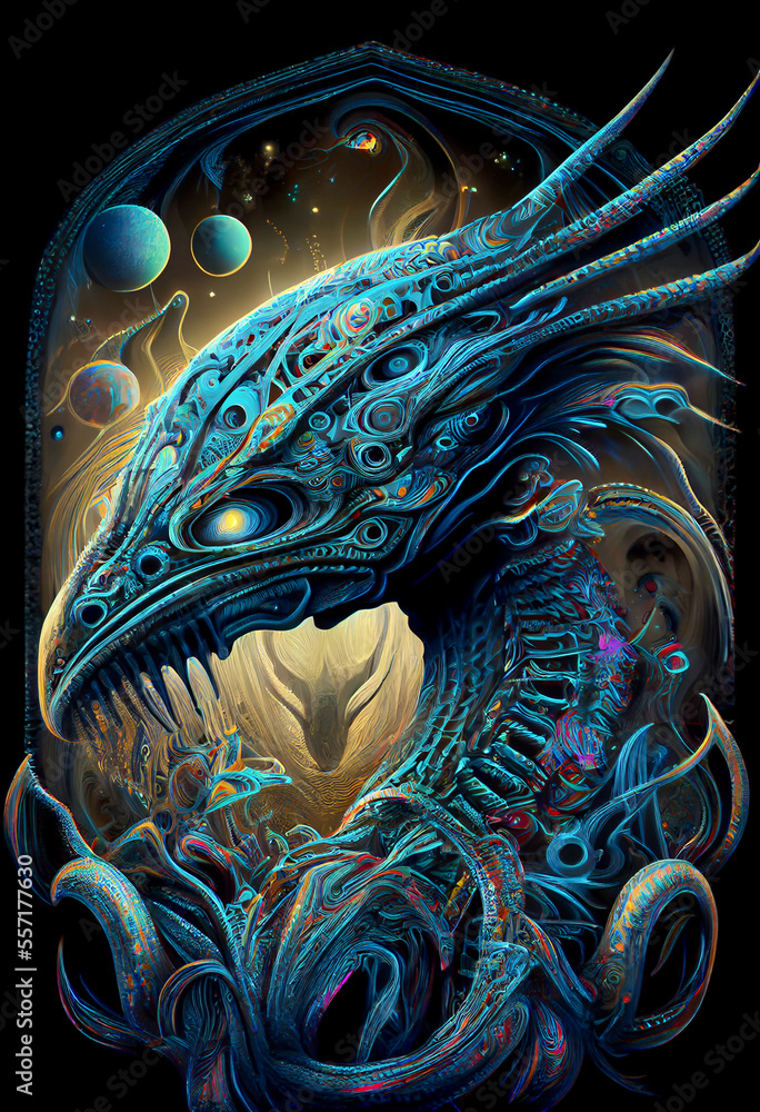 Generative AI abstract render of a mythical fantasy creature Stock ...