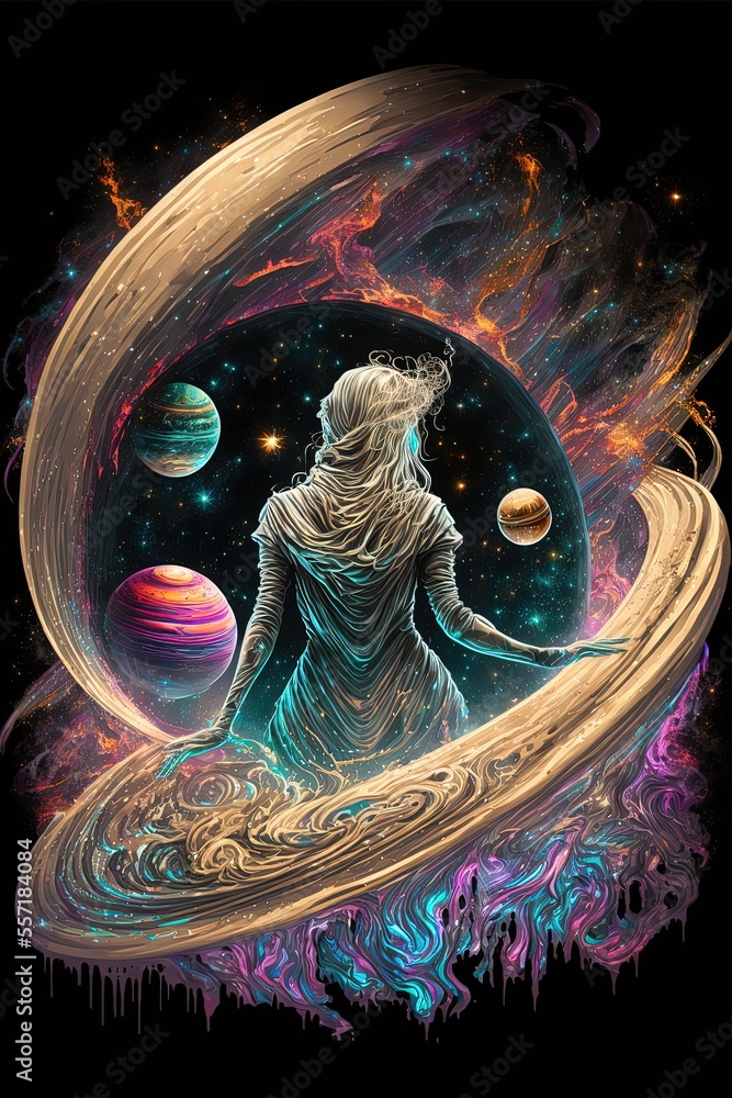 "Gorgeous AI Generated Aphrodite Saturnus Goddess Illustration for Your ...