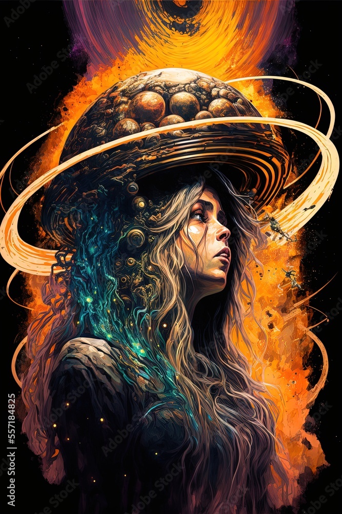 Gorgeous Ai Generated Aphrodite Saturnus Goddess Illustration For Your 4995