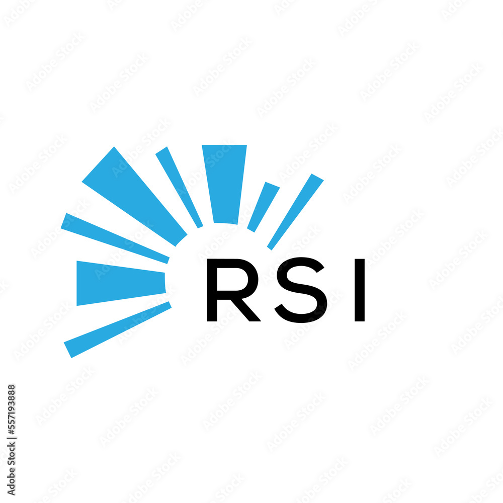 RSI letter logo. RSI blue image on white background and black letter ...