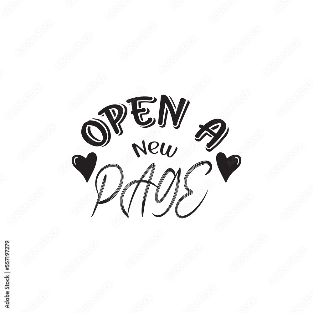 open new page quote motivational inspirational vector writing design ...