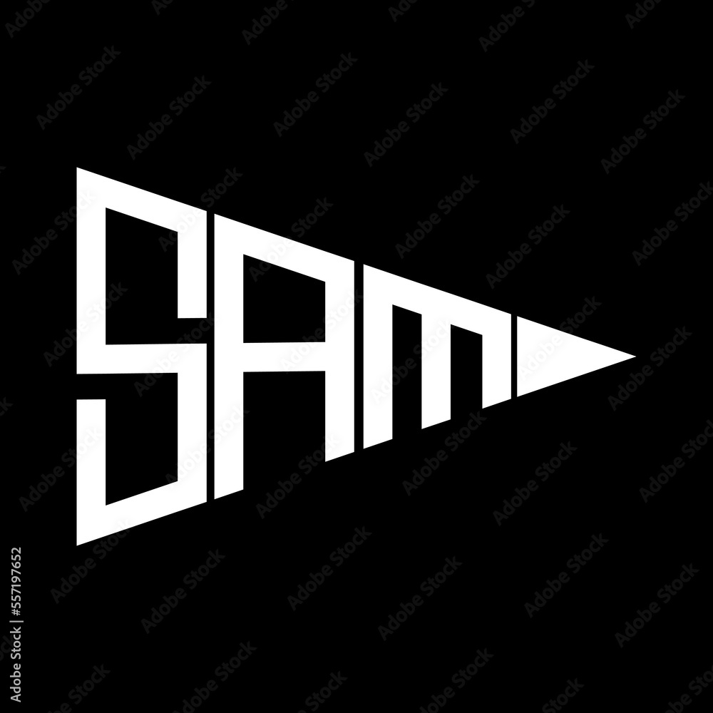 SAM letter logo design.SAM creative initials monogram vector letter ...
