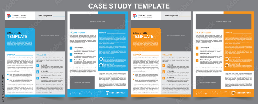 Creative Case Study Template for Business Stock Vector | Adobe Stock