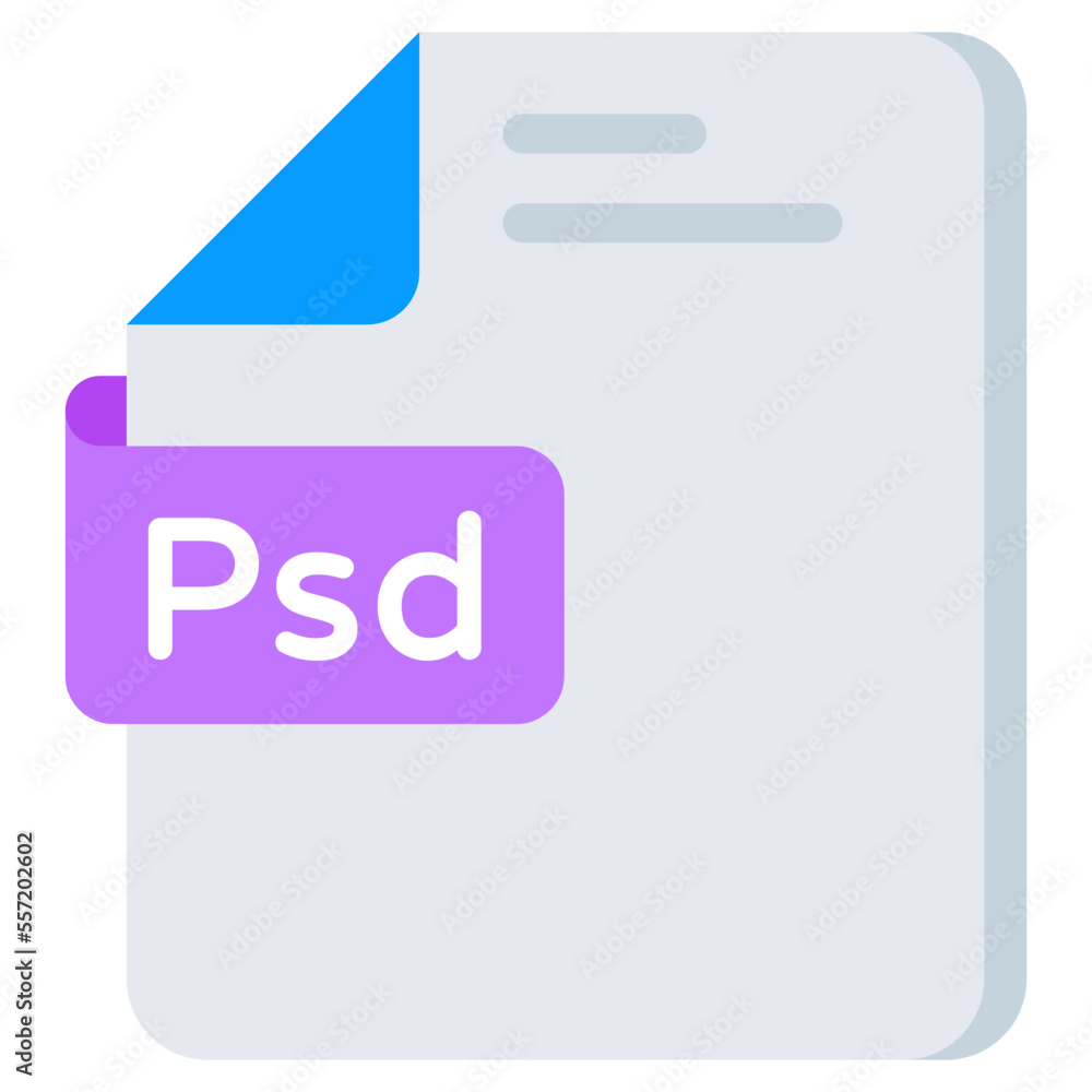 Trendy design icon of psd file Stock Vector | Adobe Stock