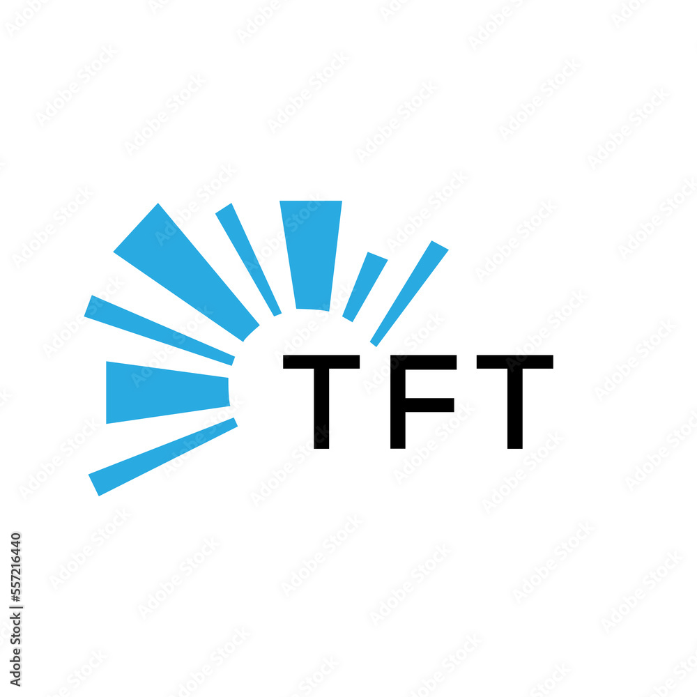Vecteur Stock TFT letter logo. TFT blue image on white background and ... Vecteur Stock TFT letter logo. TFT blue image on white background and ...