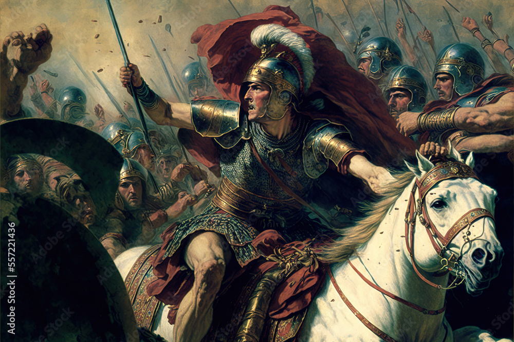 Illustration of Alexander the Great riding horseback, wielding a sword ... Illustration of Alexander the Great riding horseback, wielding a sword ...