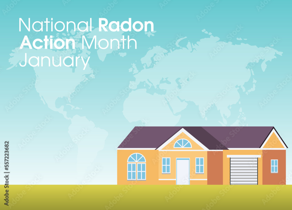 vector graphic of national radon action month good for national radon ...