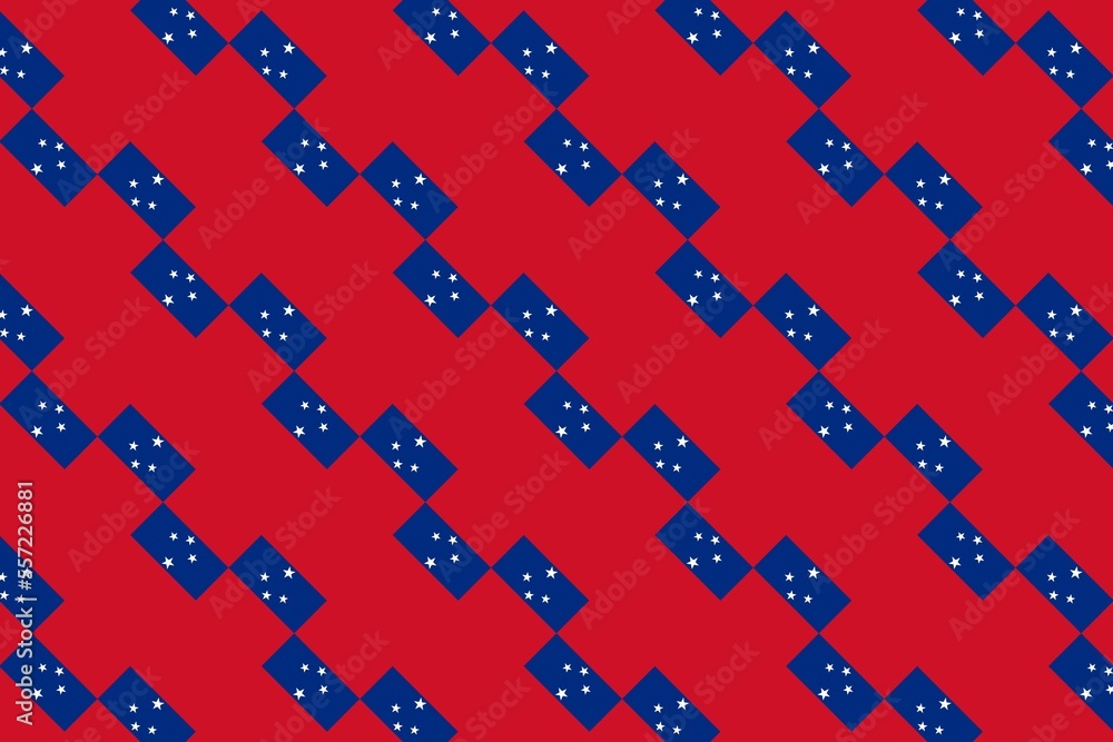 Geometric pattern in the colors of the national flag of Samoa. The ...