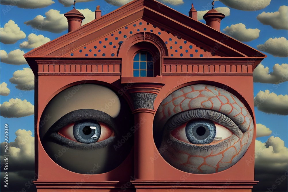 Generative AI abstract render of a hallucination Stock Illustration ...