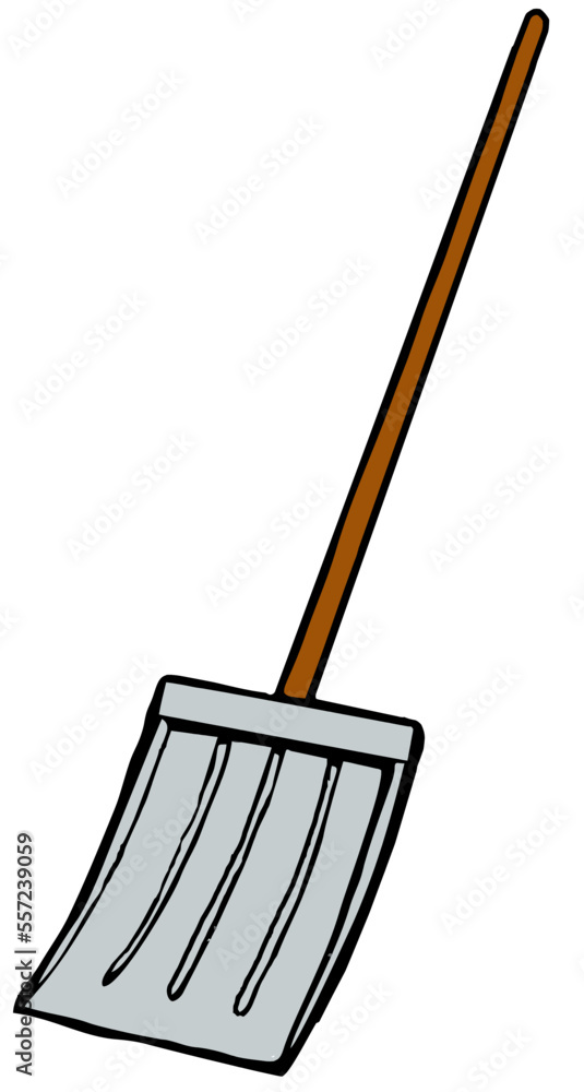 cartoon metal snow shovel Stock Vector | Adobe Stock